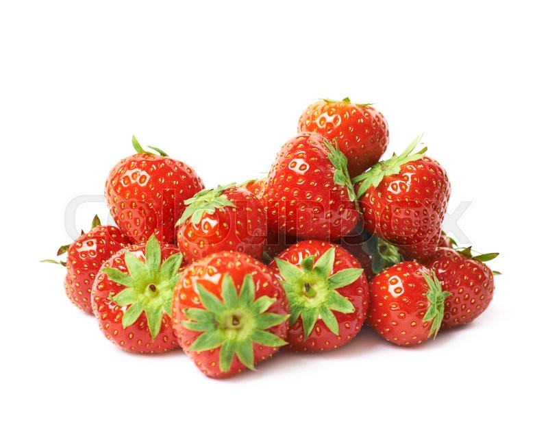 Pile of multiple ripe red strawberries ... | Stock image | Colourbox
