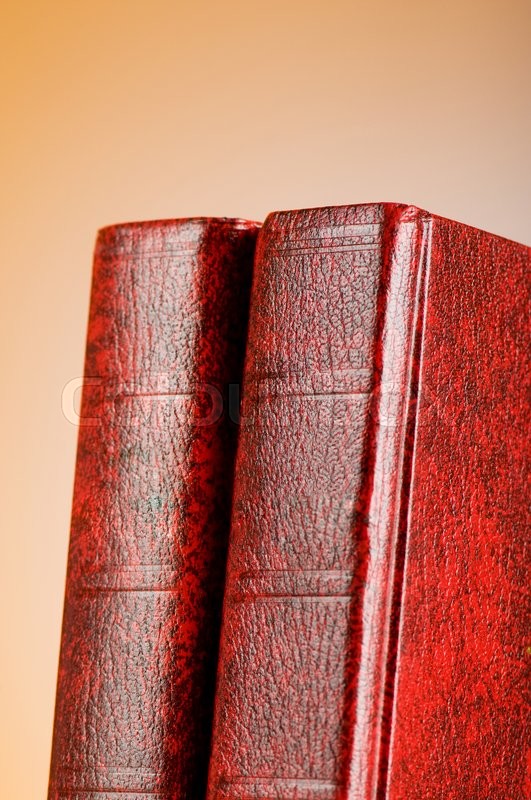 Education concept with red cover books | Stock image | Colourbox