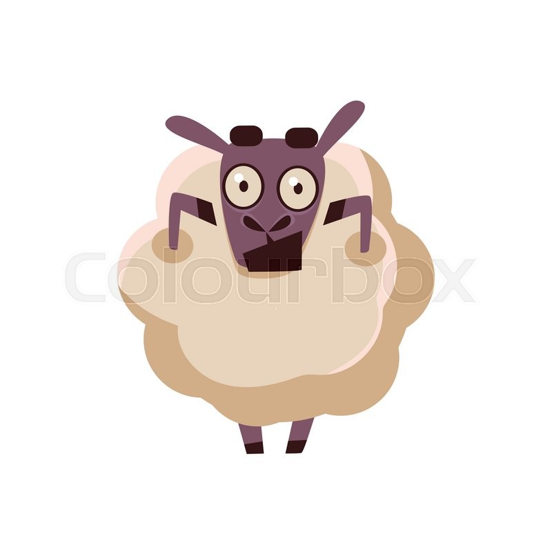 Sheep Being Shocked Cute Childish ... | Stock vector | Colourbox