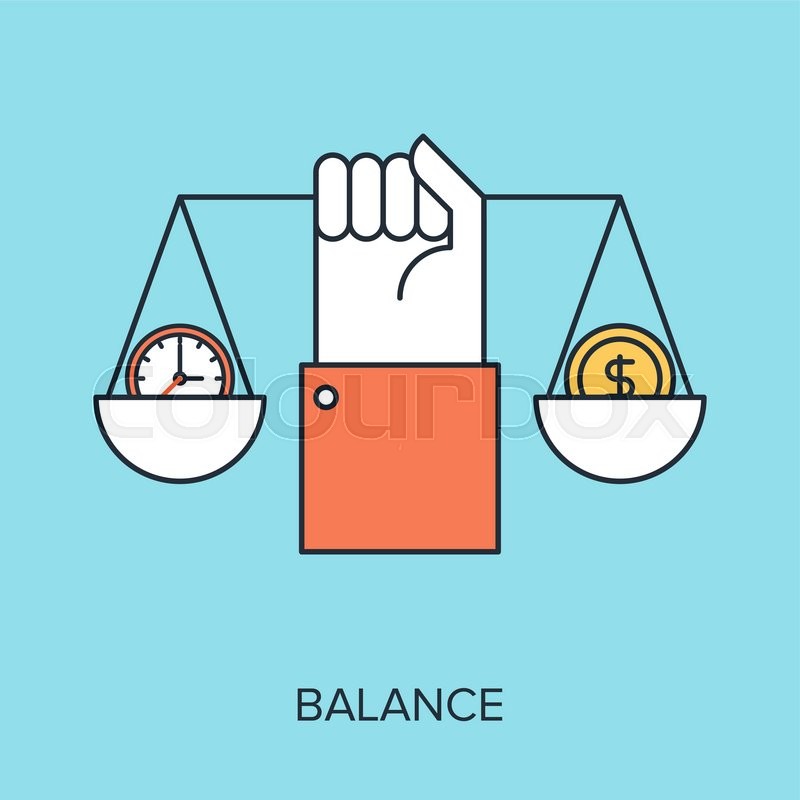 Vector illustration of balance flat ... | Stock vector | Colourbox