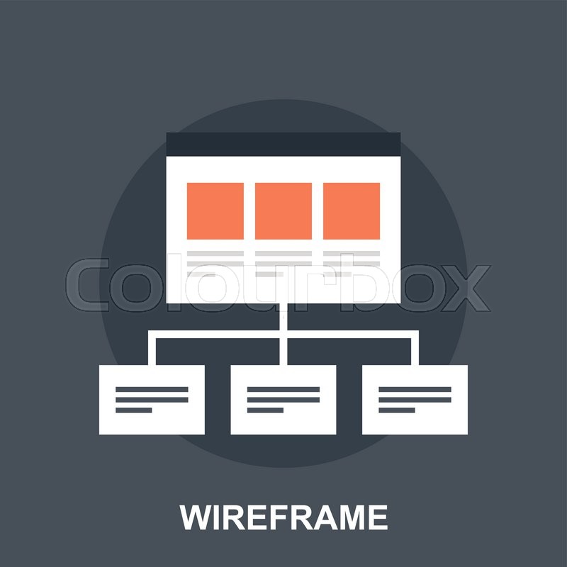 Vector illustration of wireframe flat ... | Stock vector | Colourbox