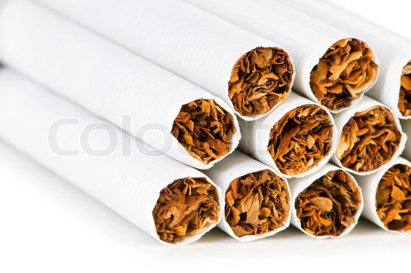 Smoking cigarettes isolated on the ... | Stock image | Colourbox