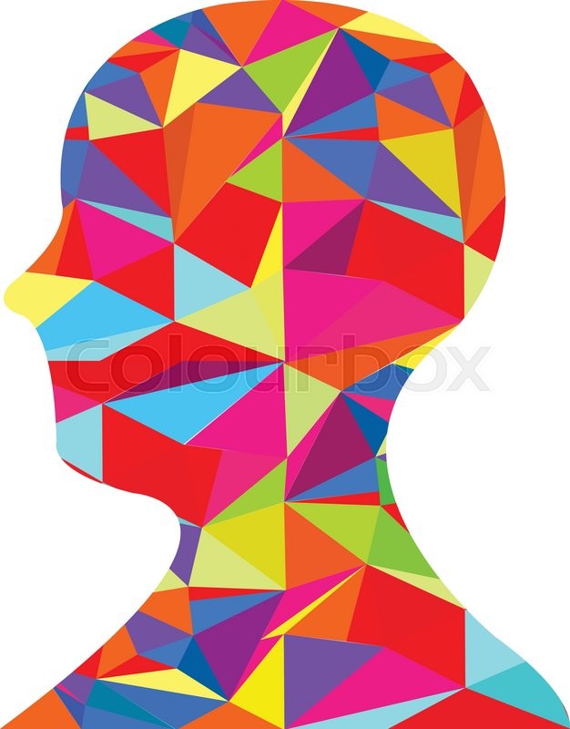 Vector Design of Colorful Human Head ... | Stock vector | Colourbox