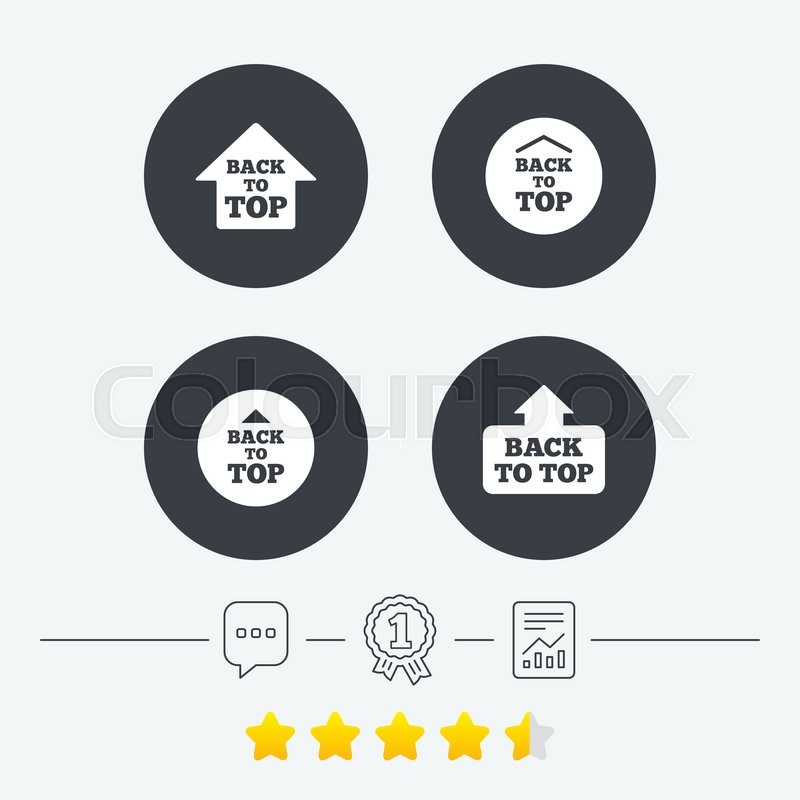 Back to top icons. Scroll up with ... | Stock vector | Colourbox