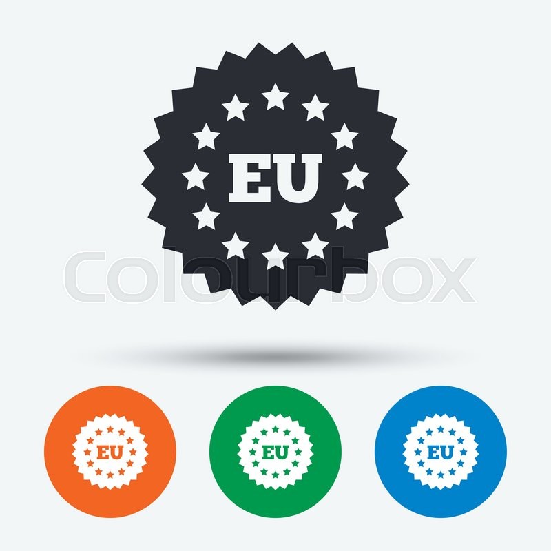 European union icon. EU stars symbol. ... | Stock vector | Colourbox
