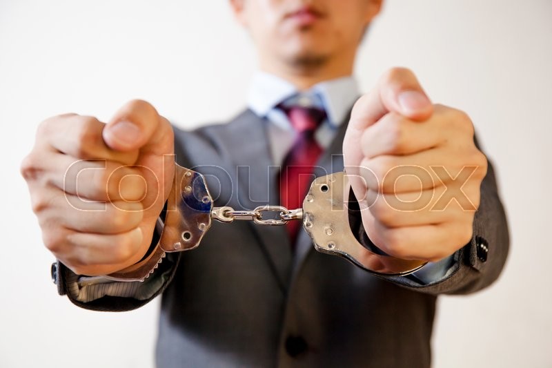 Business man criminal handcuffed - ... | Stock image | Colourbox