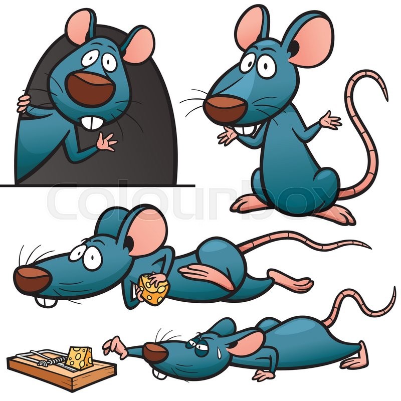 Vector illustration of Cartoon Rat ... | Stock vector | Colourbox
