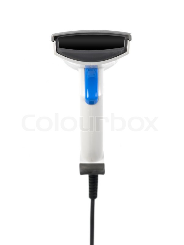 En stregkodescanner isoleret mod en hvid ... | Stock foto | Colourbox