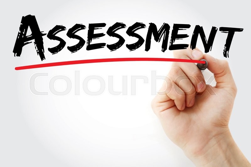 Hand writing Assessment with marker, ... | Stock image | Colourbox