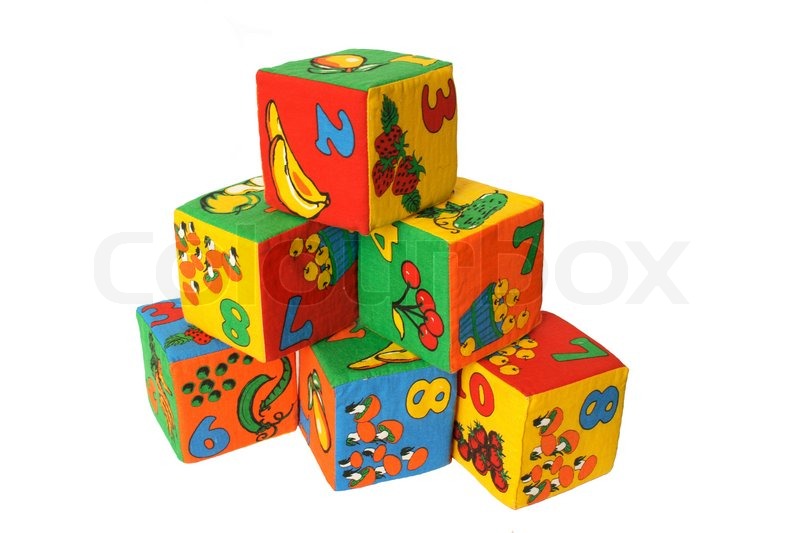 Multi-coloured children's cubes | Stock image | Colourbox