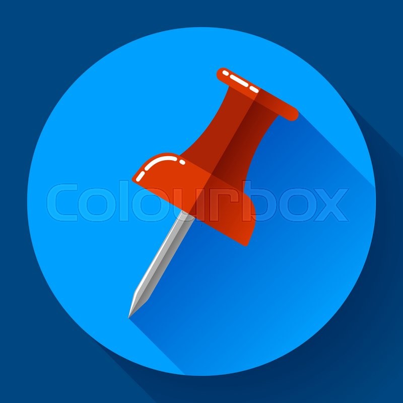Pushpin Icon Flat