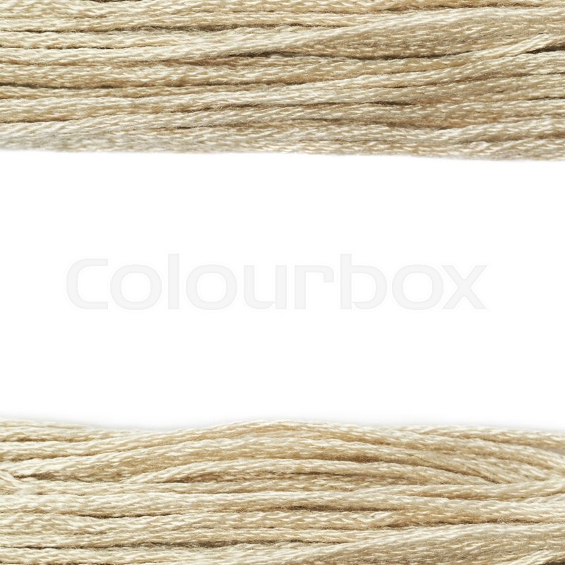 Embroidery thread yarn as a borders of ... | Stock image | Colourbox