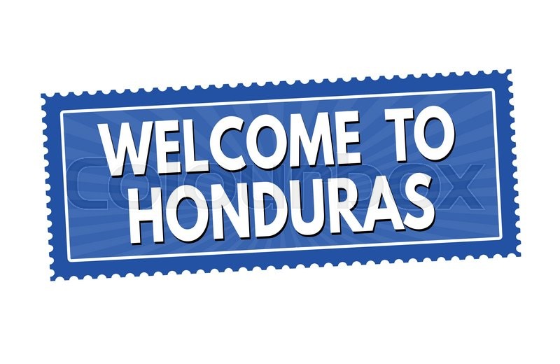 Welcome to Honduras travel sticker or ... | Stock vector | Colourbox
