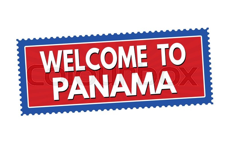 Welcome to Panama travel sticker or ... | Stock vector | Colourbox