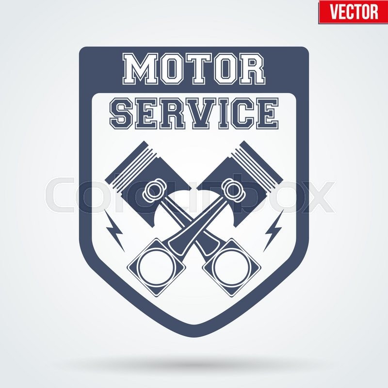 Vintage Motor Service Signs and Label ... | Stock vector | Colourbox