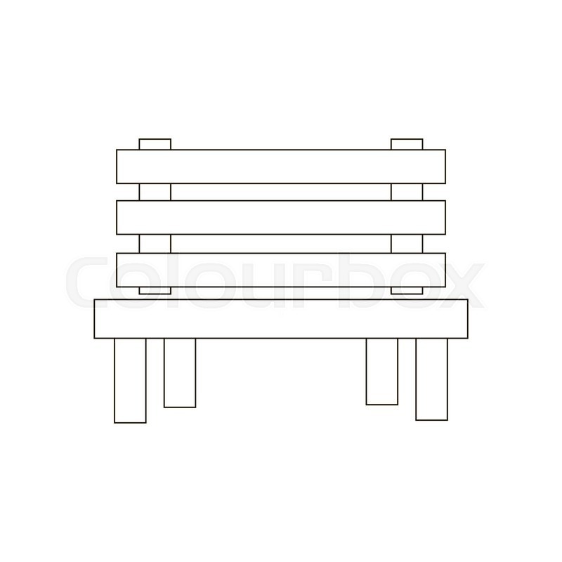Bench illustration vector on the white ... | Stock vector | Colourbox