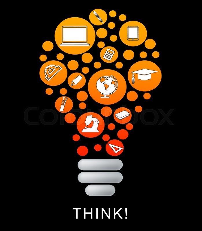 Think Lightbulb Indicating Reflecting ... | Stock image | Colourbox