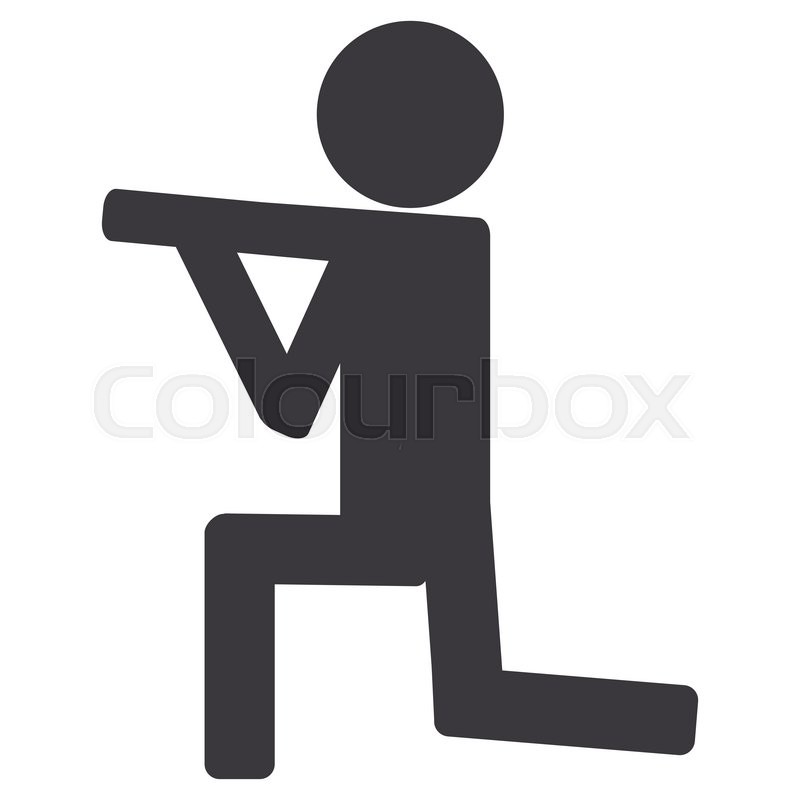 Flat design person pictogram icon ... | Stock vector | Colourbox