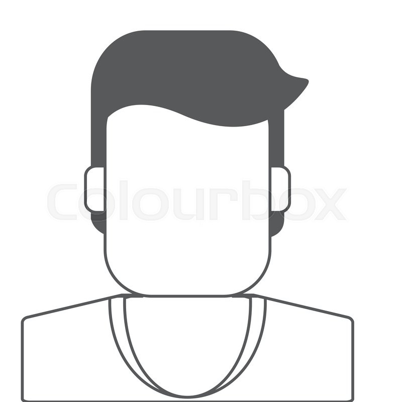 Flat design faceless man portrait icon ... | Stock vector | Colourbox