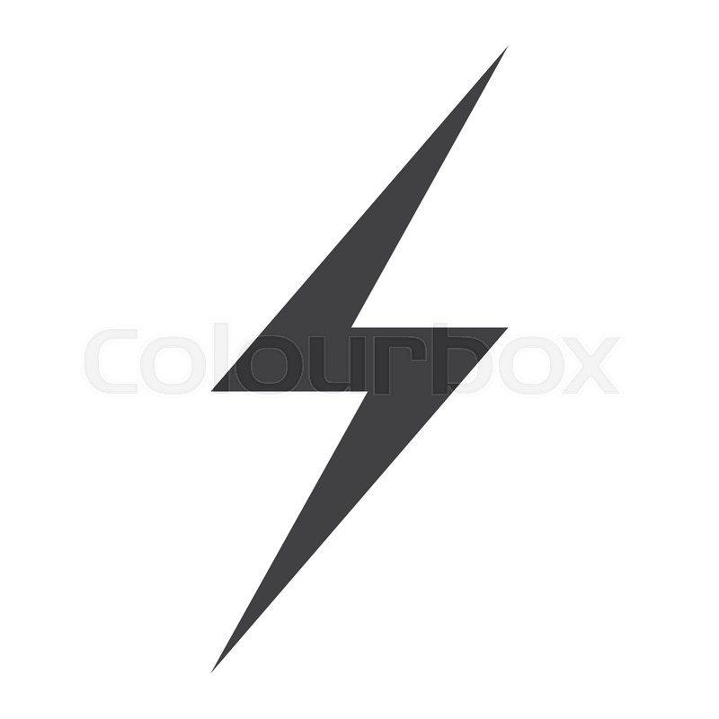 Flat design lightning ray icon vector ... | Stock vector | Colourbox
