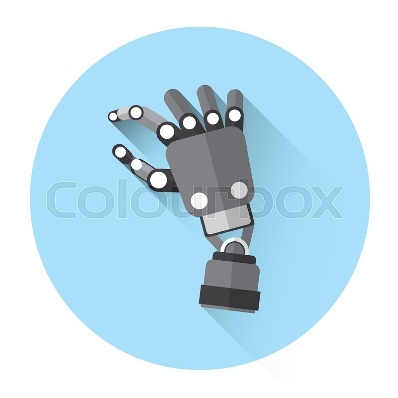 Modern Robot Hand Finger Touch Screen ... | Stock vector | Colourbox