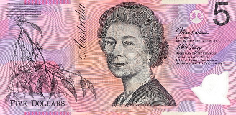 Australian five dollar note isolated ... | Stock image | Colourbox