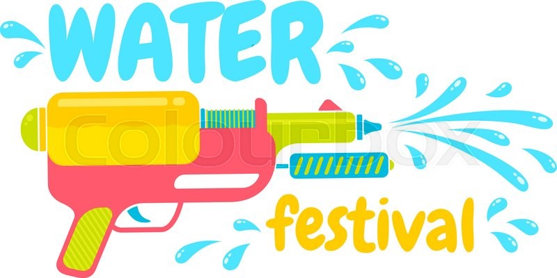Vector logo for water festival in ... | Stock vector | Colourbox