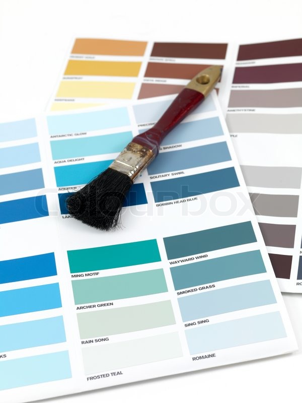 A color paint chart showing modern ... | Stock image | Colourbox