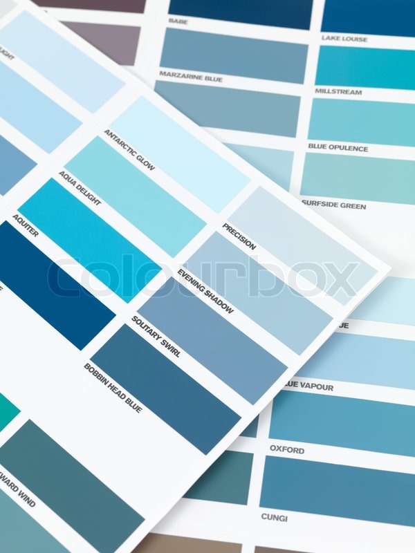 A color paint chart showing modern ... | Stock image | Colourbox