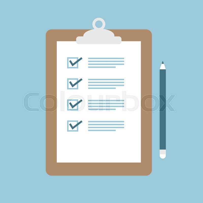 Checklist illustration, vector ... | Stock vector | Colourbox