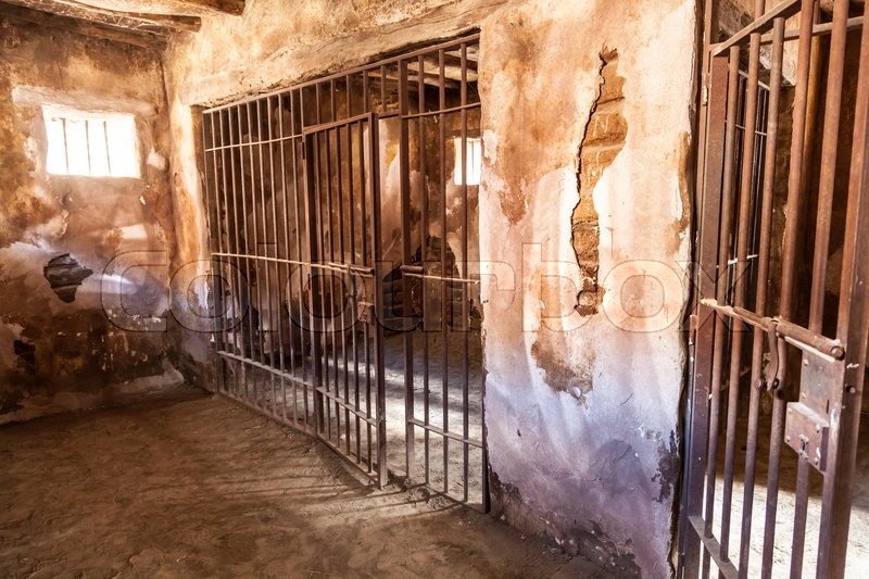 Interior of an old abandoned prison | Stock image | Colourbox