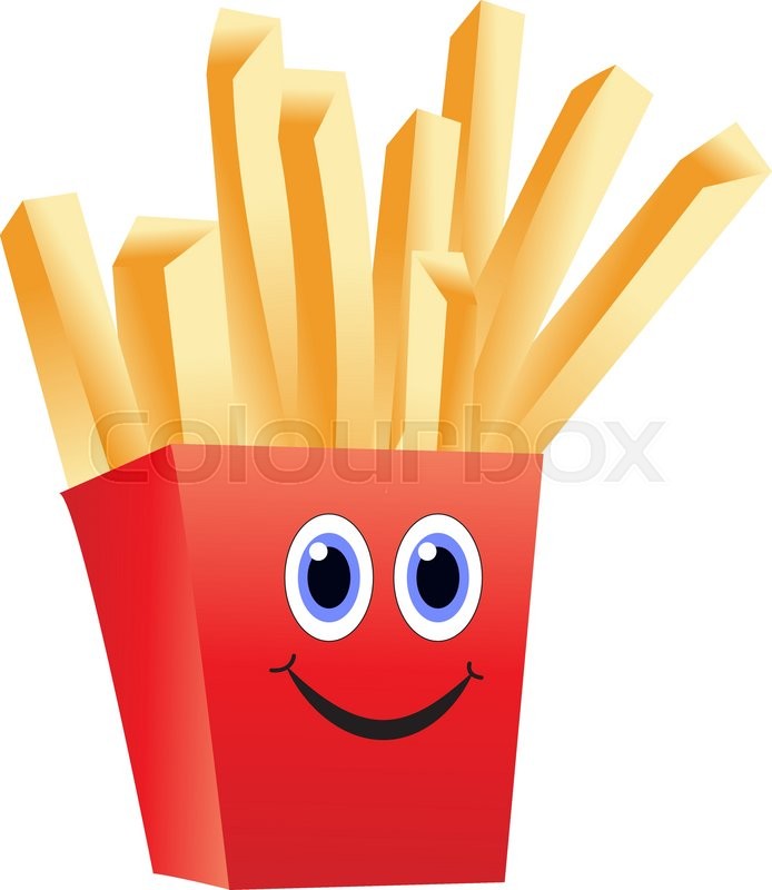 Fried potato cartoon | Stock vector | Colourbox