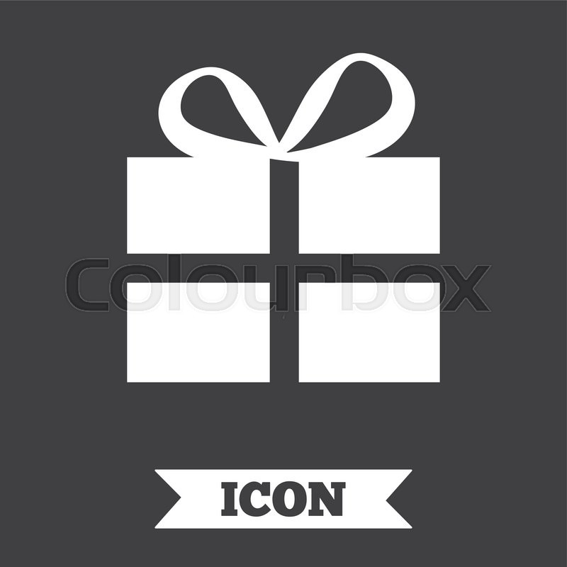 Gift box sign icon. Present symbol. ... | Stock vector | Colourbox