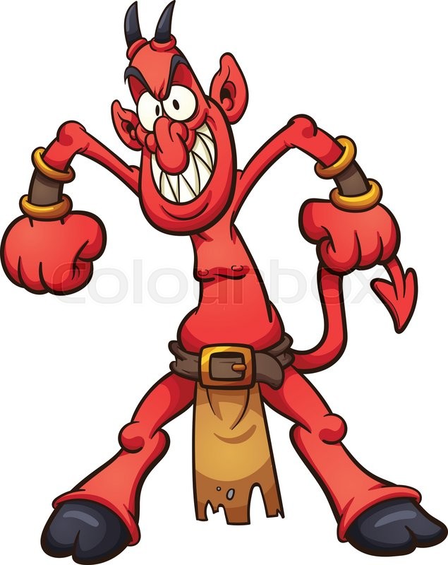 Evil cartoon devil. Vector clip art ... | Stock vector | Colourbox