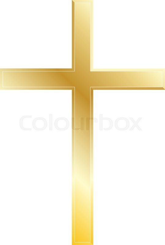 Gold cross | Stock vector | Colourbox
