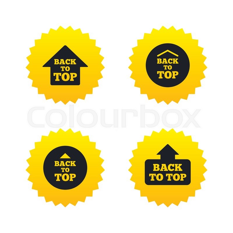 Back to top icons. Scroll up with ... | Stock vector | Colourbox