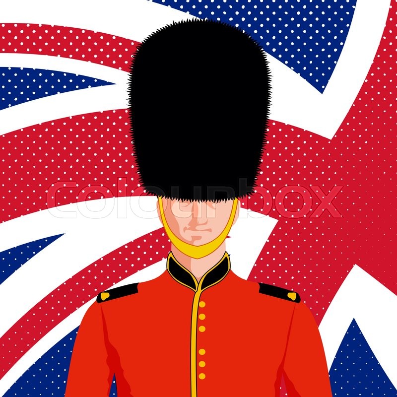 Royal British guard. Man in ... | Stock vector | Colourbox