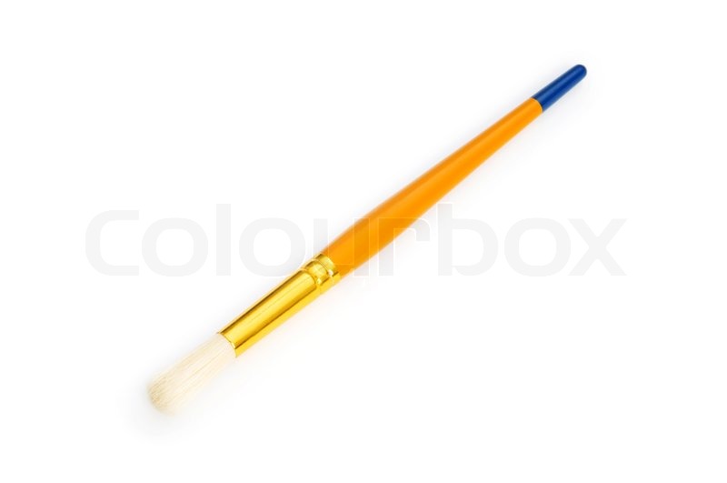 Künstler Pinsel auf den weißen ... | Stock Bild | Colourbox