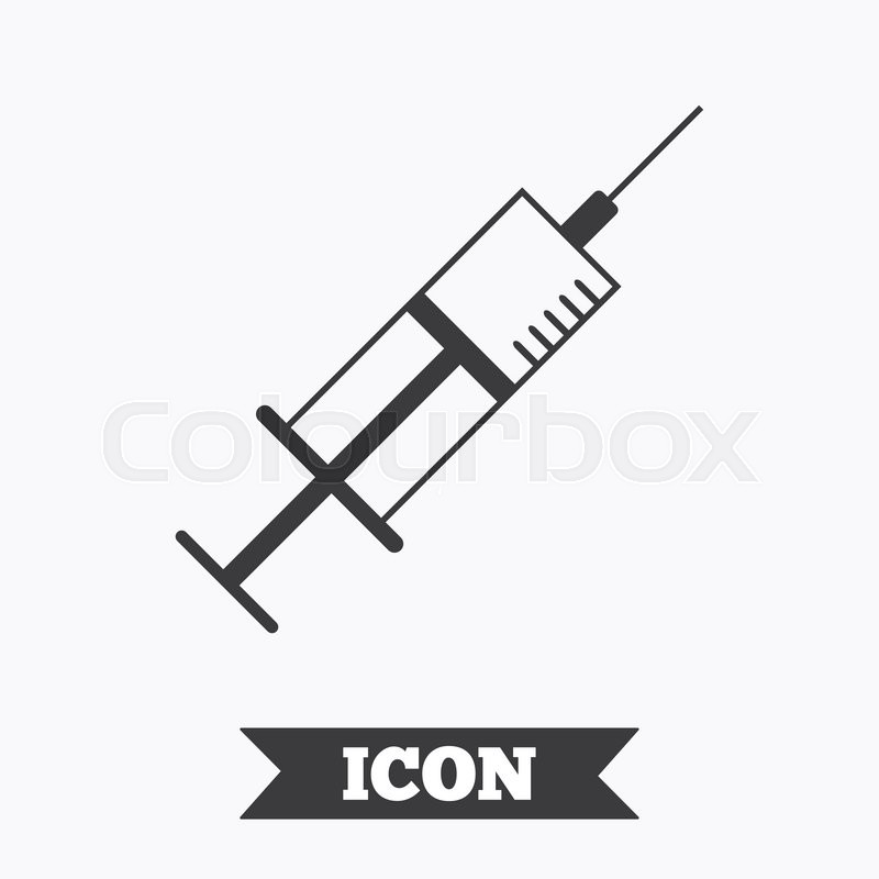 Syringe sign icon. Medicine symbol. ... | Stock vector | Colourbox