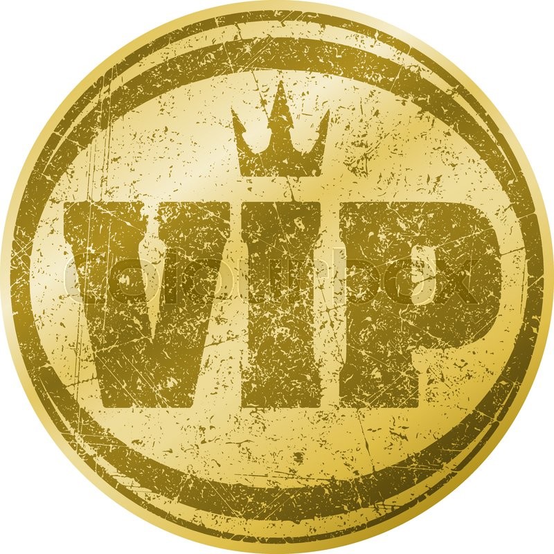 VIP gold icon or logo design with ... | Stock vector | Colourbox
