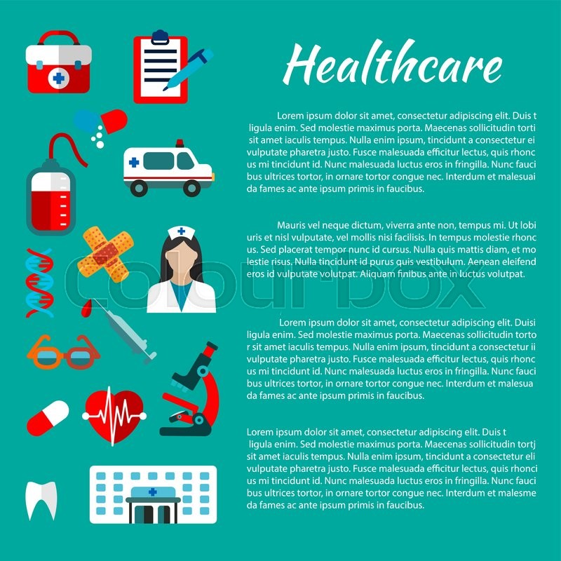 Healthcare and hospital poster design ... | Stock vector | Colourbox