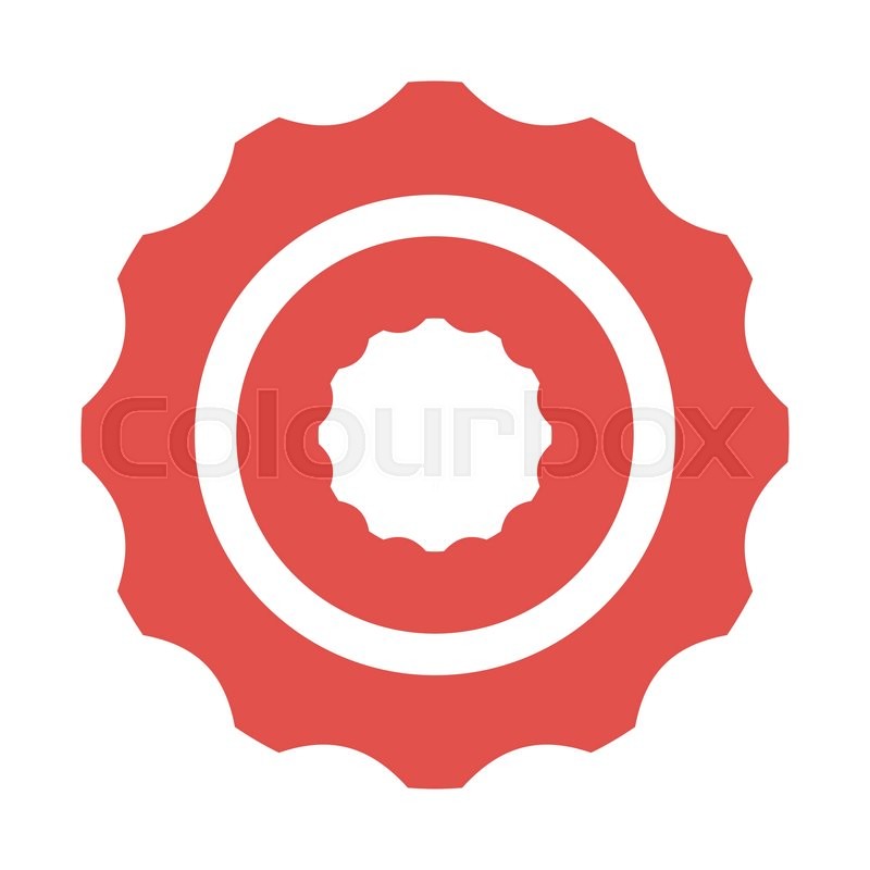 Flat design single gear icon vector ... | Stock vector | Colourbox