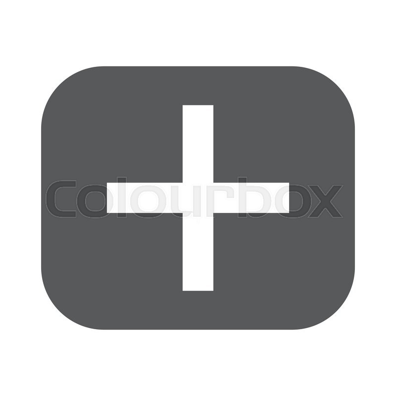 Addition math symbol icon isolated ... | Stock vector | Colourbox