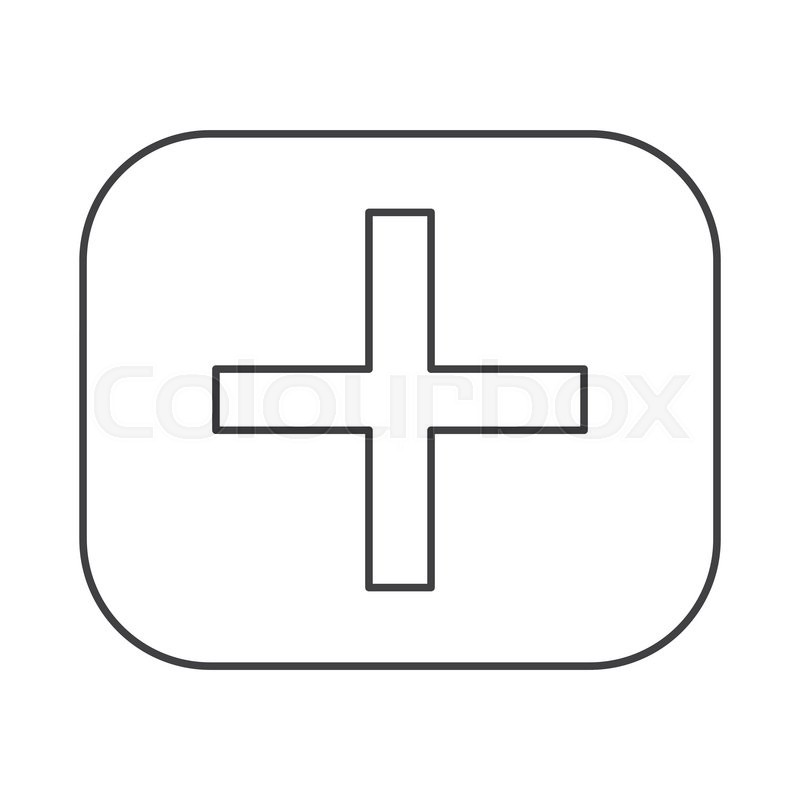 Addition math symbol icon isolated ... | Stock vector | Colourbox