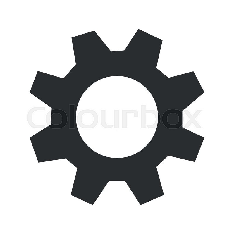 Flat design single gear icon vector ... | Stock Vector | Colourbox