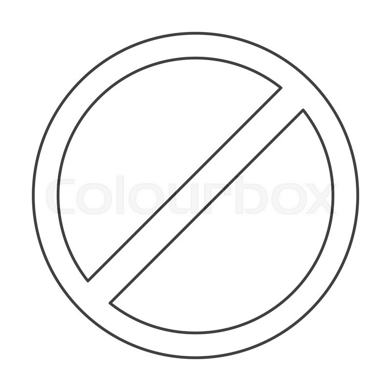 Flat design restriction sign icon ... | Stock vector | Colourbox