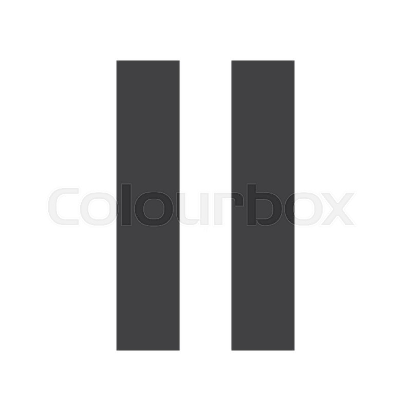 Flat design isolated pause icon vector ... | Stock vector | Colourbox