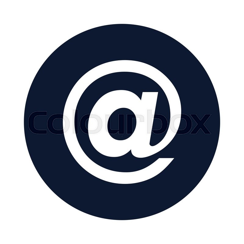 Flat design at symbol icon vector ... | Stock vector | Colourbox