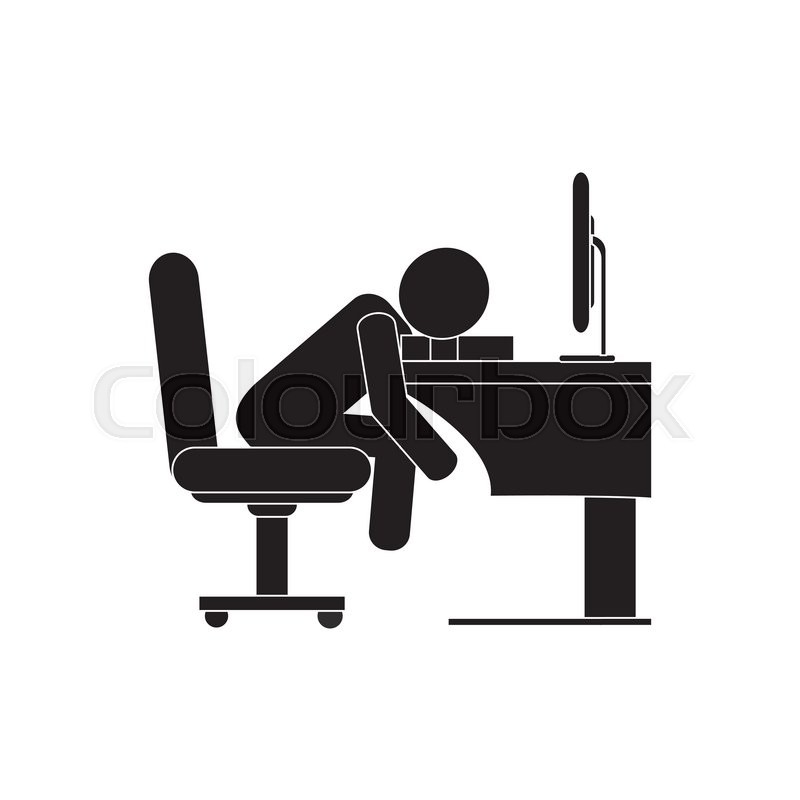 Person At Desk Icon