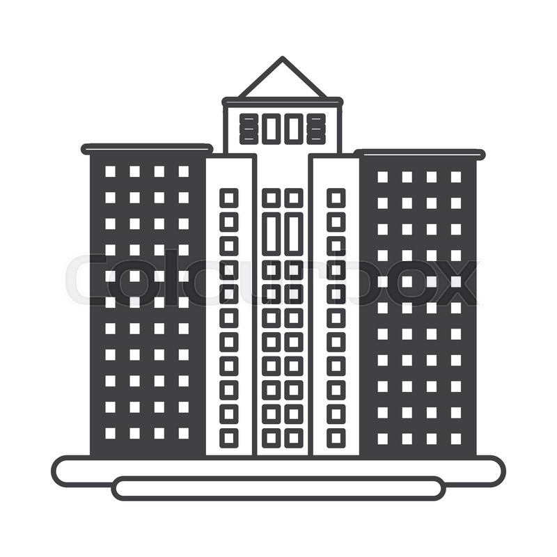 Flat design tall building icon vector ... | Stock vector | Colourbox